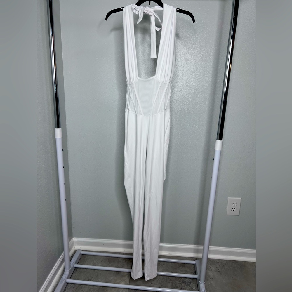 Bad Society Club Jumpsuit With Sheer Bodice! - Gem